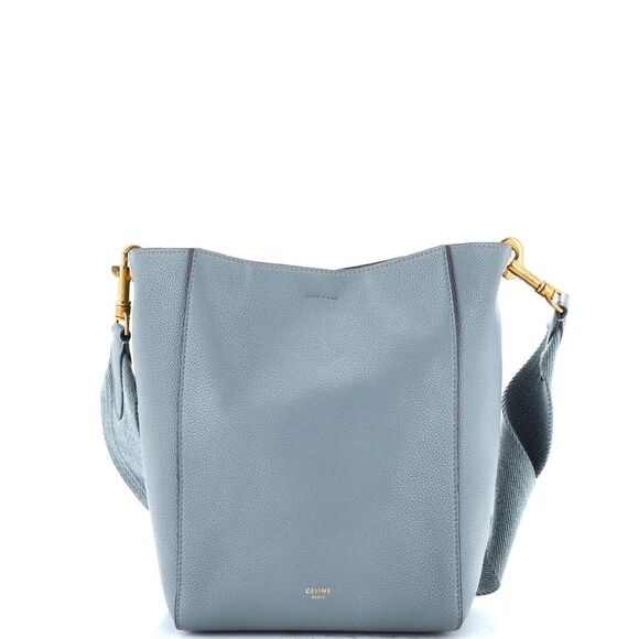 Celine | Bags | Celine Sangle Seau Bag Calfskin Small Blue | Poshmark